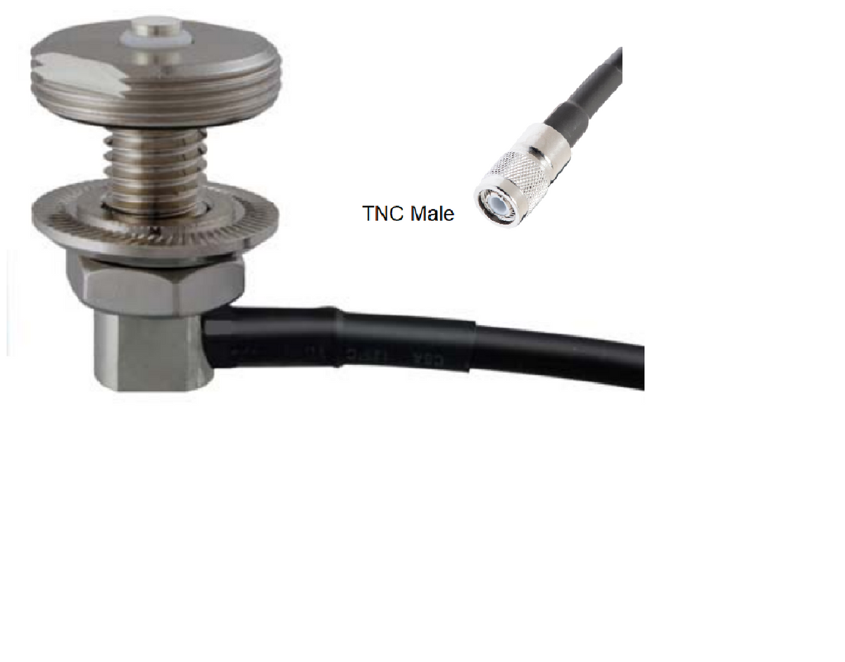 Adjustable NMO Antenna Mount for Thick Surface Up To 1/2 Inch. 25 ft ...