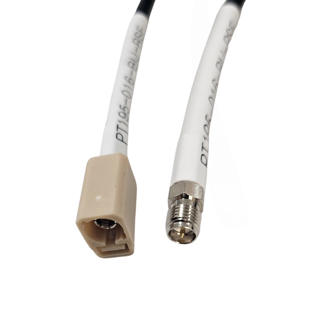 16 Feet 195 Type Low loss Cable Assembly with Beige Fakra Jack, Code I ...