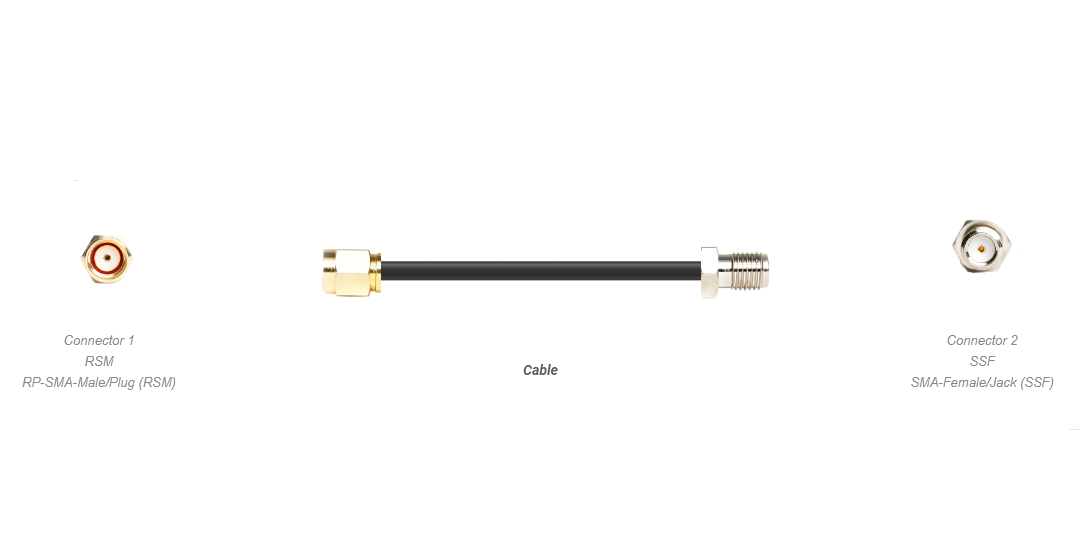 PT240-065-RSM-SSF: 65 Feet 240 Type Low loss Cable Assembly with Rever ...