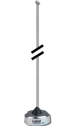 QW450: 450-470 MHz Chrome Quarter Wave Whip Antenna with NMO Base. Met ...